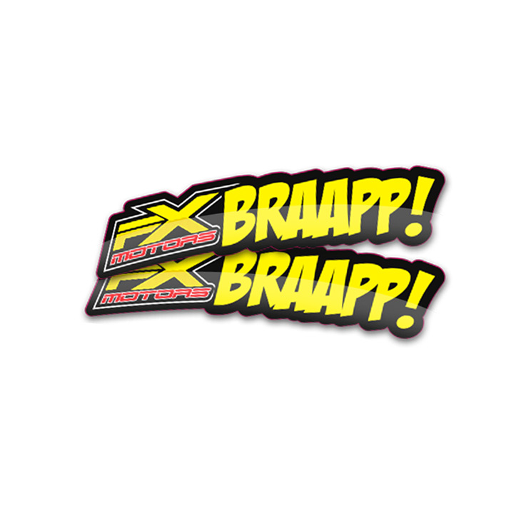 Stickers Garde Boue Avant FX MOTORS BRAAPP ! - FX MOTORS